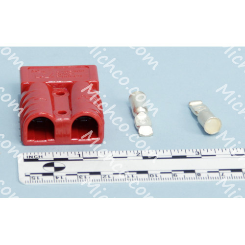 E86208-Connector, SB50, Red, #6, W/ Lugs